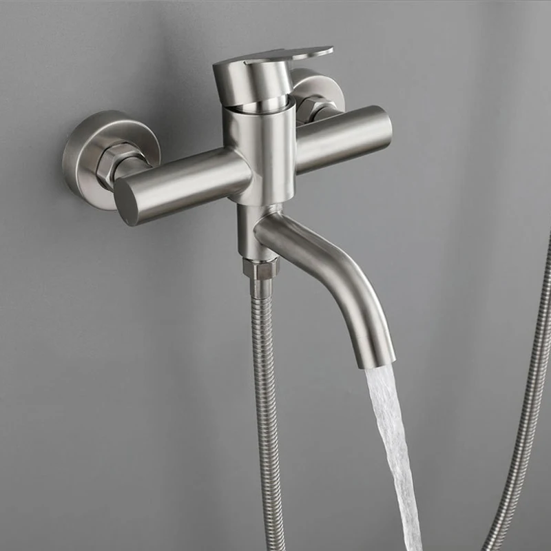 Bathroom-Shower-Faucet-Stainless-Steel-Triple-Bathtub-Faucet-Mixers-Hot ...
