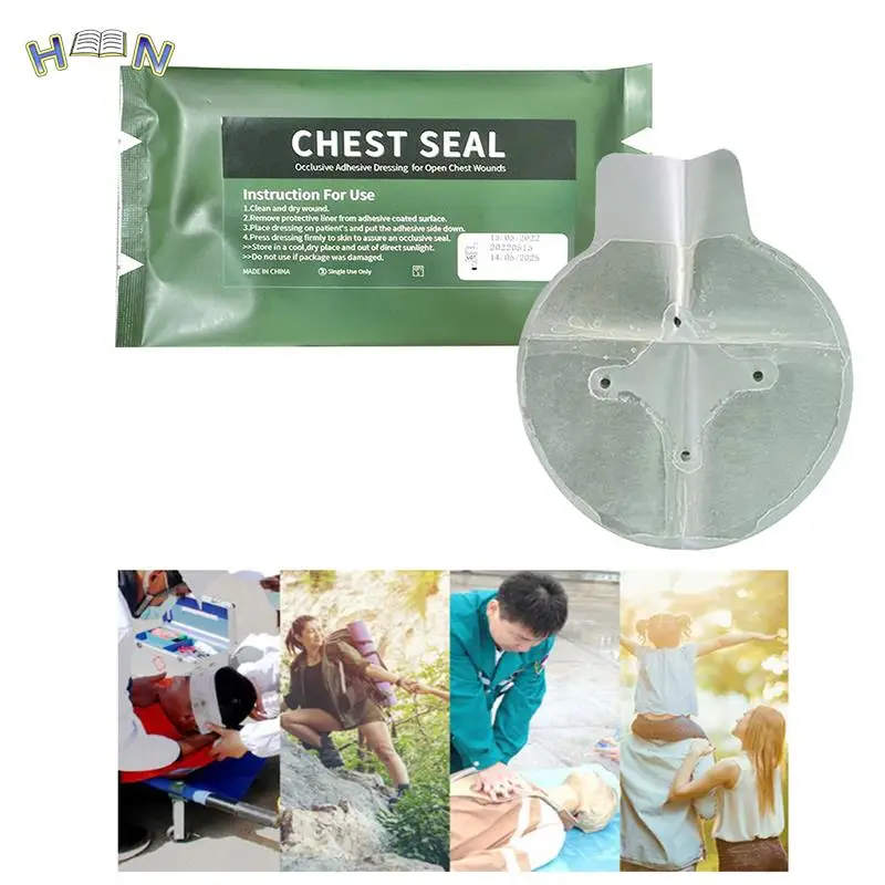 1PC-Medical-Vent-Chest-Seal-Occlusive-Adhesive-Dressing-for-Open-Chest ...