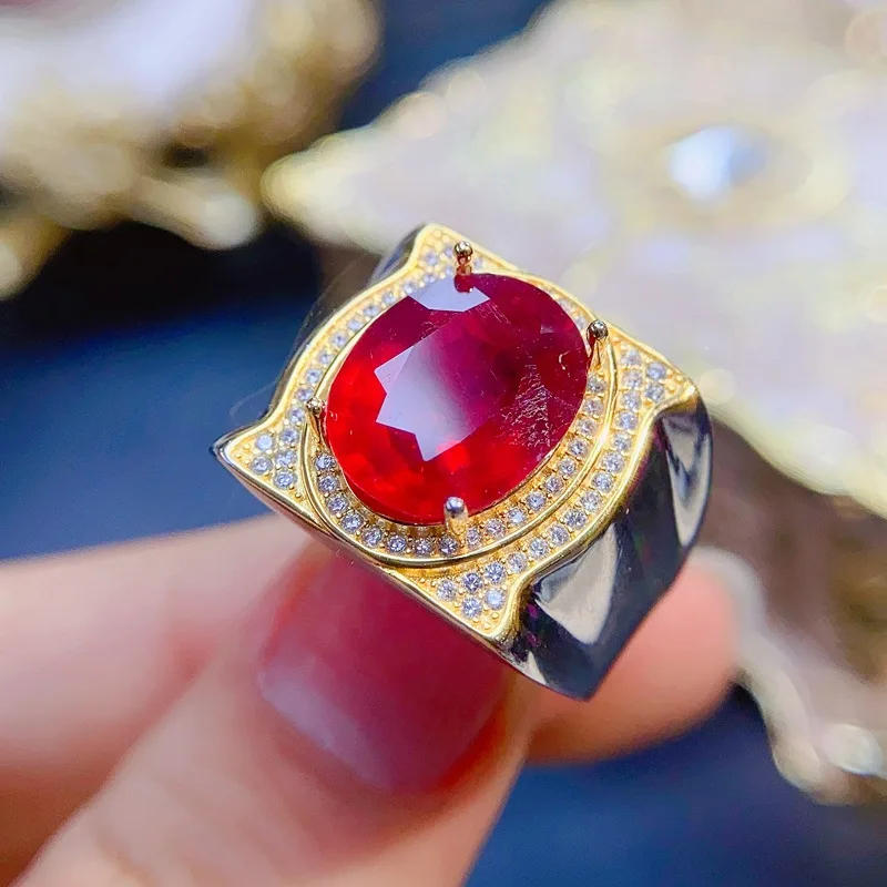 Ruby Stone Ring Men