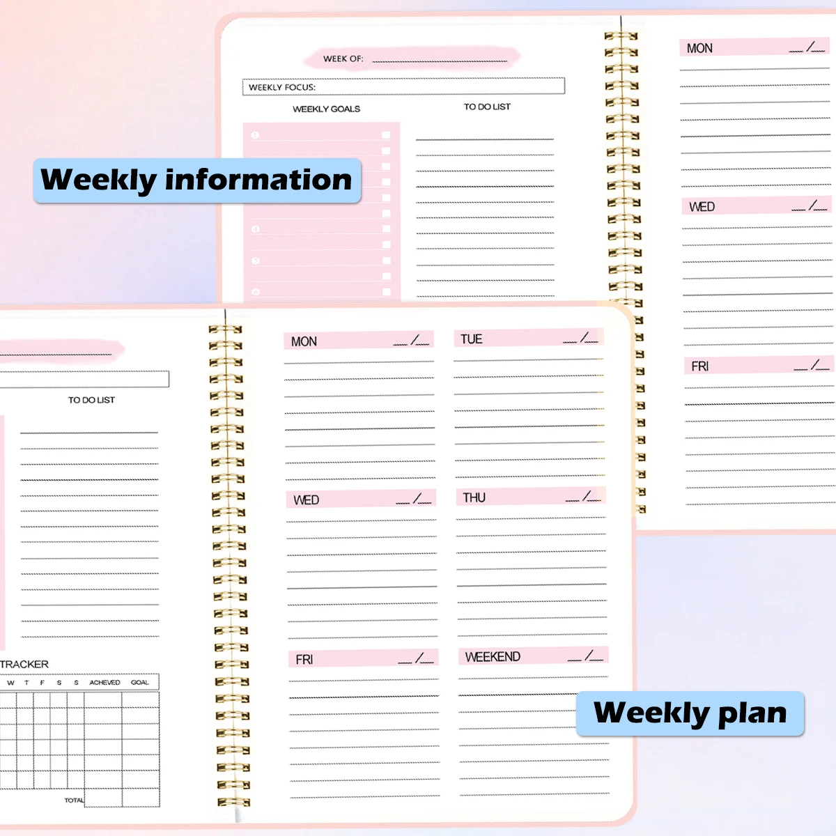 Undated Weekly Planner A5 Spiral – Beyond Just Stationary