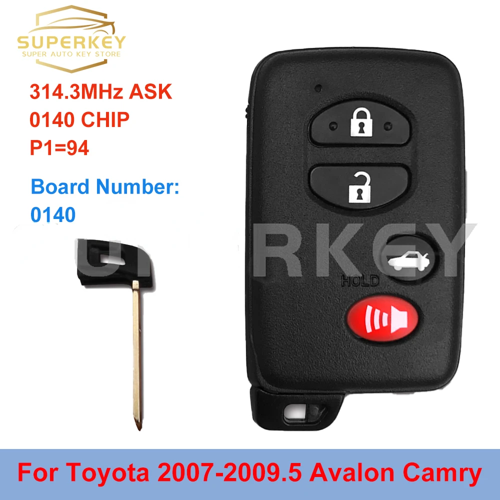 SUPERKEY-4-Buttons-314-3MHz-PCB-Number-0140-ID74-WD04-Smart-Key-Keyless ...