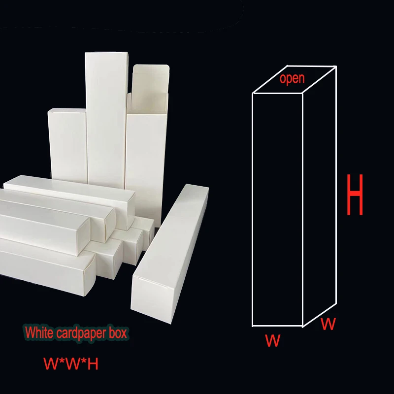 25pcs/lot White Color Cardpaper Rectangular Carton Gift Packing Box W*W ...