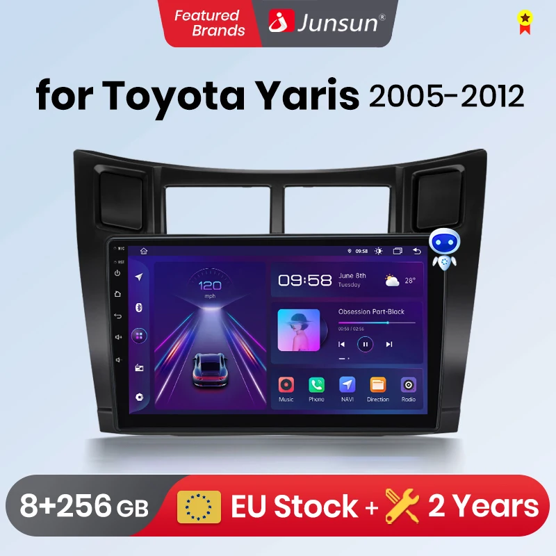 Junsun-V1-Plus-autoradio-For-Toyota-Yaris-2005-2012-wireless-CarPlay ...