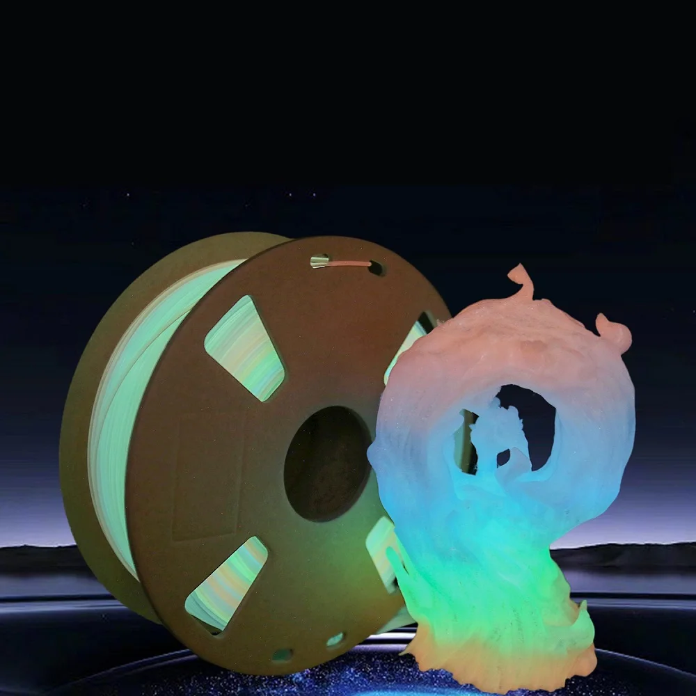 Filamento-luminoso-do-arco-ris-da-impress-o-do-PLA-3D-brilhante ...