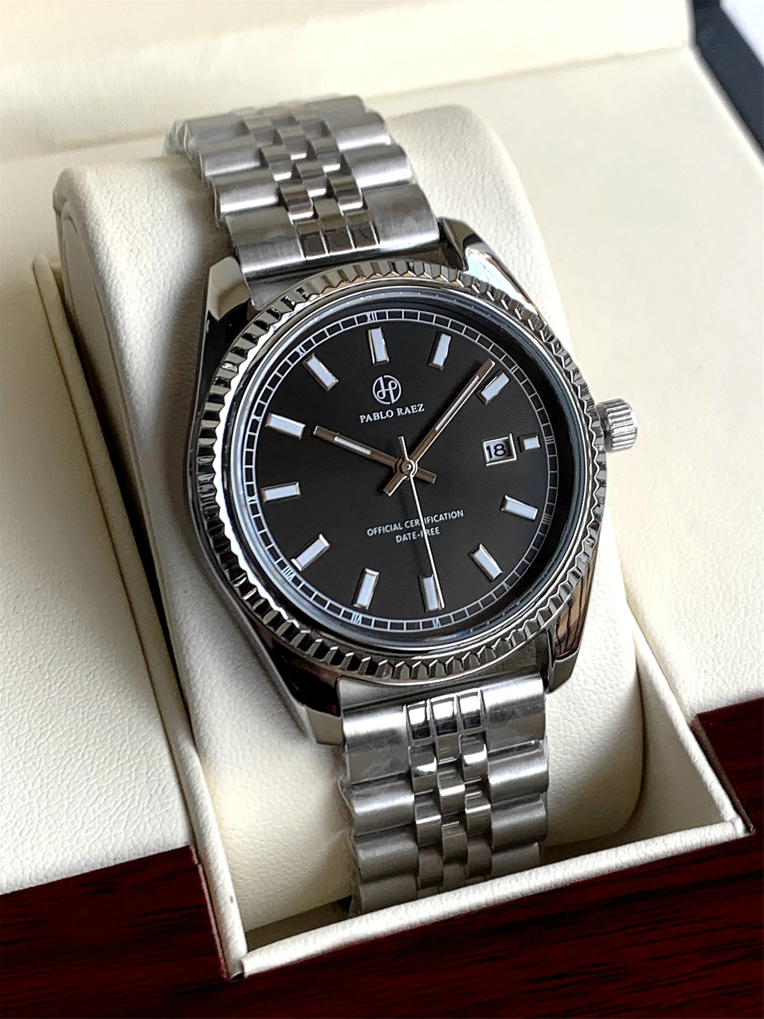 PABLO-RAEZ-Elegant-Man-Silver-Wristwatch-Luminous-SUS304-Steel-High ...