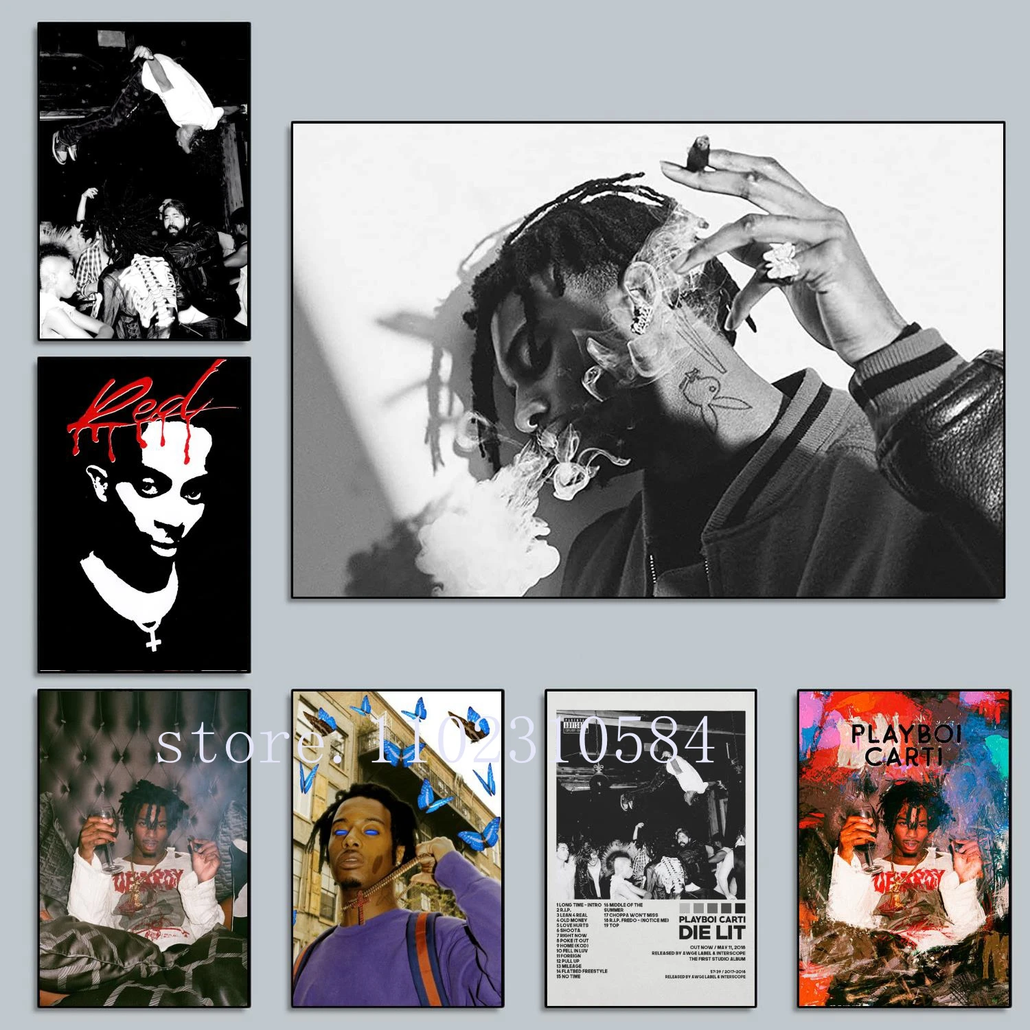 Playboi Carti Poster Musician Concert Tour Rapper Wall Art Canvas ...