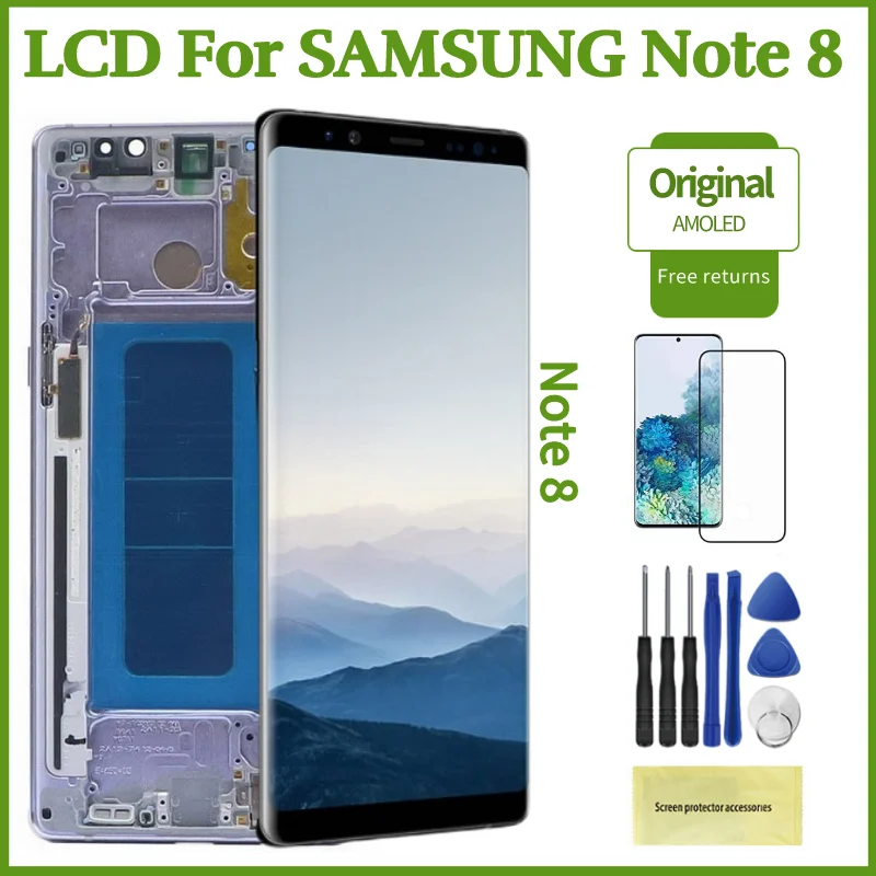 Original Note 8 Display Para Samsung Galaxy Note 8 LCD Com Frame Touch ...