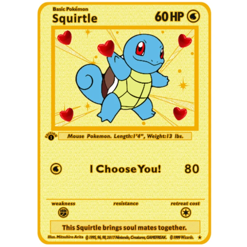 27-Pokemon-Metal-English-Card-Squirtle-I-Choose-You-GX-EX-Vmax-Birthday ...
