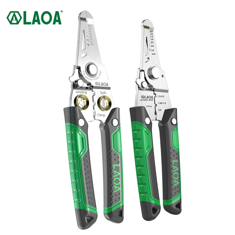 Laoa 7で1ワイヤーストリッパー電気技師ツール鉄銅線カッターケーブルカッターワイヤー圧着プライヤークランパー分割巻| | - AliExpress