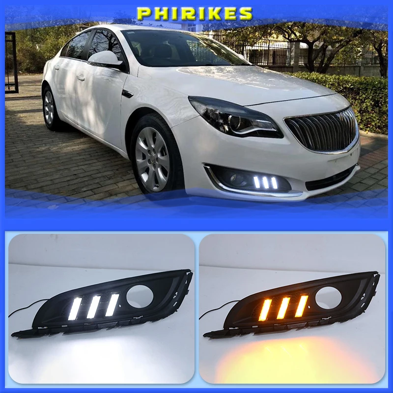 2PCS-For-Buick-Regal-Opel-Insignia-2014-2016-LED-DRL-Daytime-Running ...