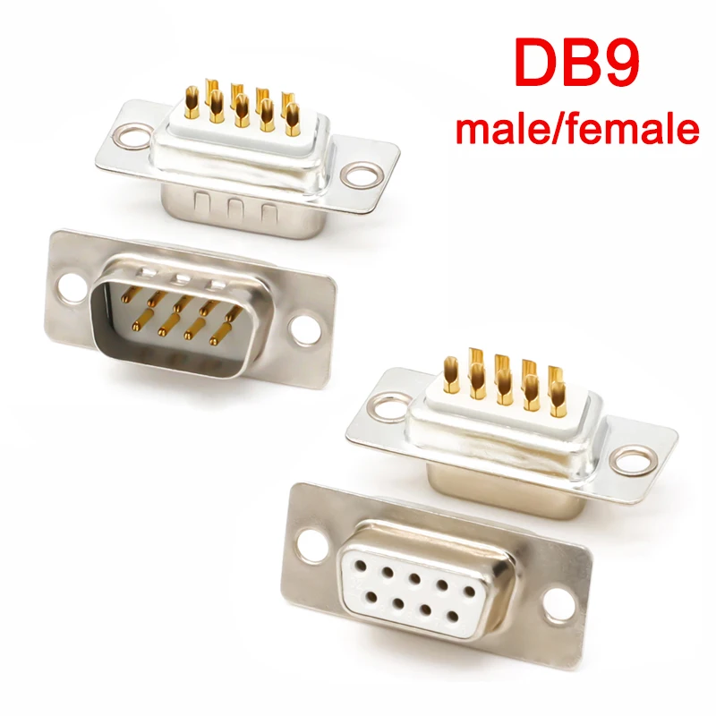 10PCS-RS232-DB9-Connector-Serial-VGA-9-Pin-Female-2-Rows-Solder-Type ...