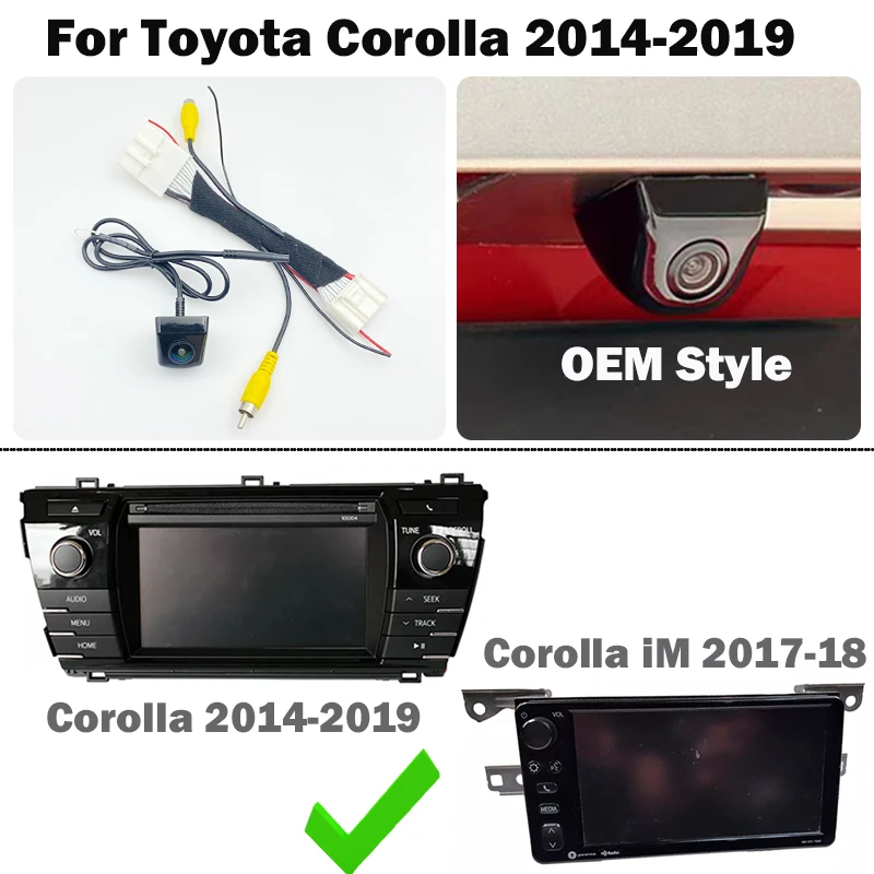Car Reversing Rear View Camera For Toyota Corolla / Corolla iM 2014 ...