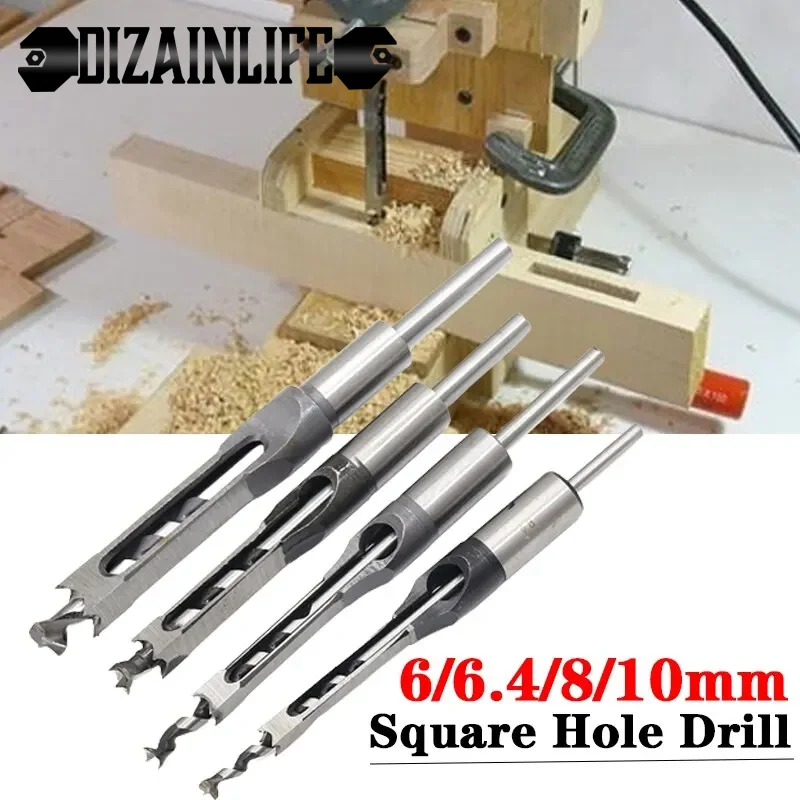 4pcs-Woodworking-Tools-HSS-Square-Hole-Drill-Bit-Auger-Bit-Steel ...