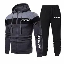 Autumn Winter CCM Tracksuit Men Zipper Hoodies Sweatshirt+Sweatpants ...