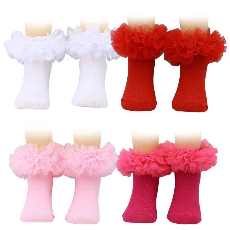 5-Pack-Assorted-Color-Set-Kids-Girl-0-10Y-Tulle-White-Ruffle-Tutu-Socks ...