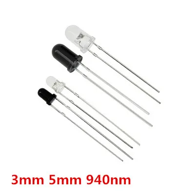 10pairs-3mm-5mm-940nm-LEDs-Infrared-Emitter-and-IR-Receiver-Diode ...