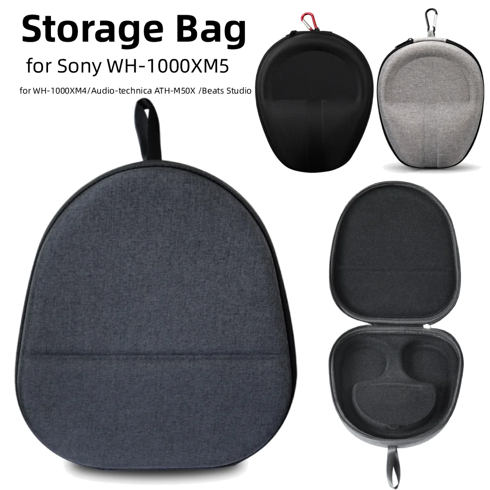 EVA Hard Carrying Case Headphone Shockproof Travel Protective Case Anti ...