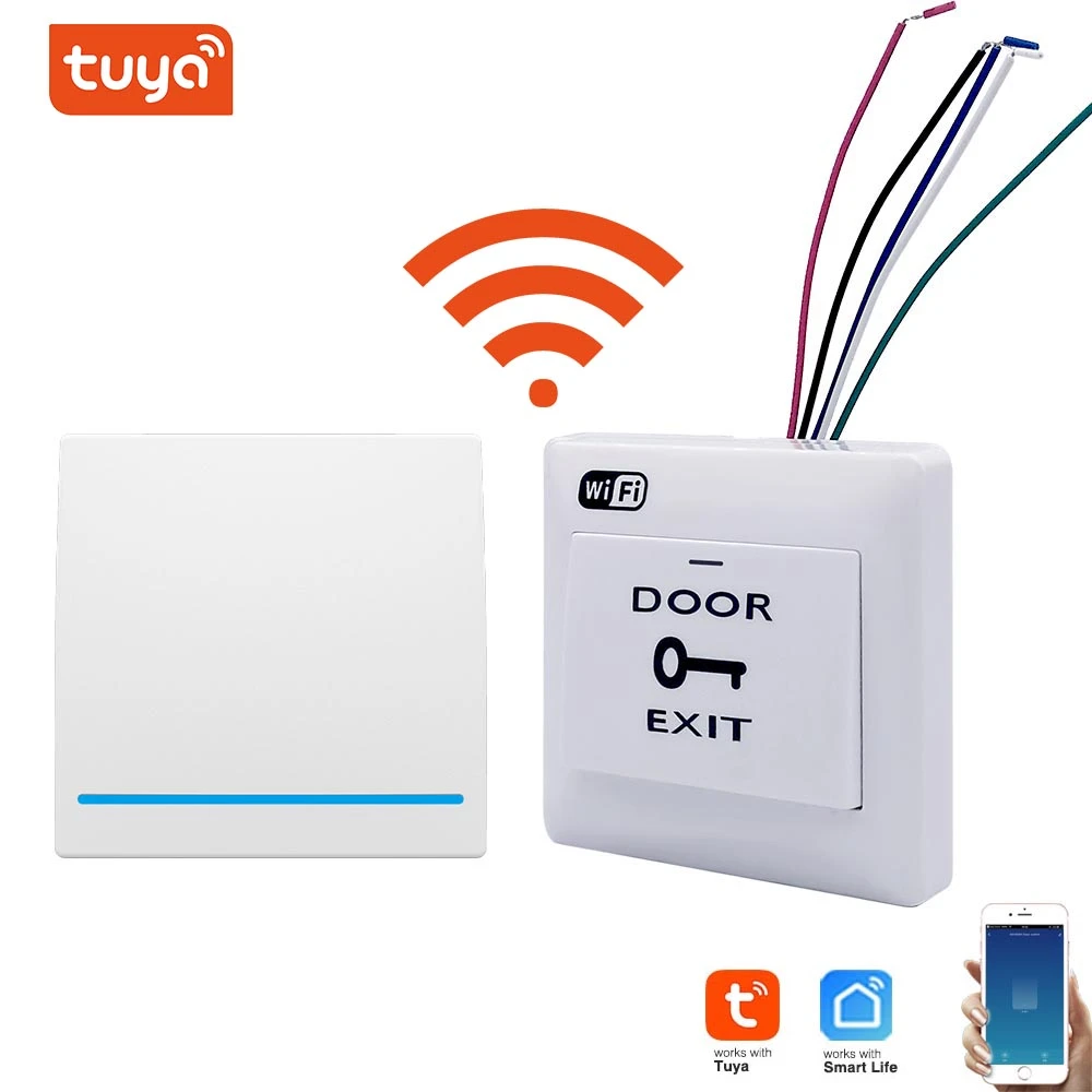Door Access Control System Wifi | Wifi Smart Button Push Button - Tuya ...