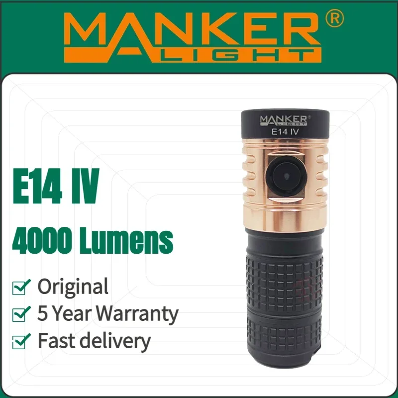 Manker-E14-IV-4-Source-Portable-Flashlight-4000Lumens-Rechargeable-Cool-Natural-Torch-Light-with ...