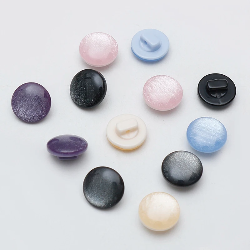 11mm Sewing Glitter Resin Pearl Buttons Mushroom Buttons for Clothing ...
