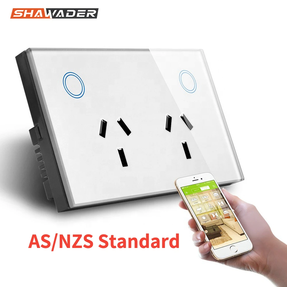 Wifi Smart Wall Socket Au Electrical Plug Outlet 10a Power Touch Switch ...