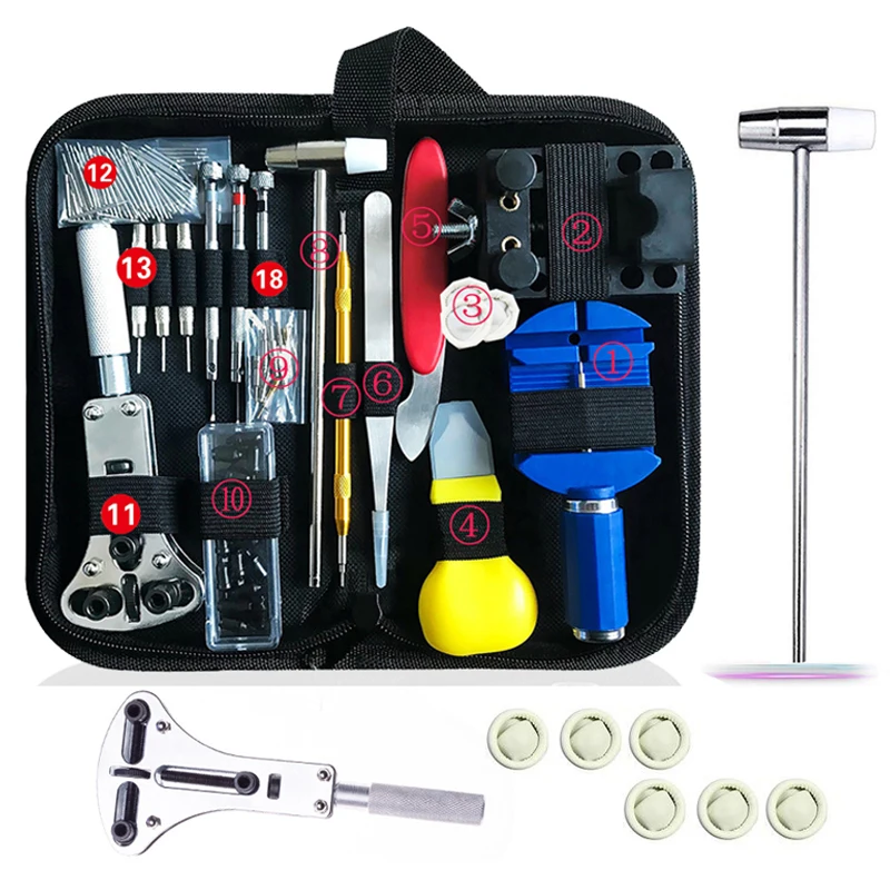 Watch Repair Tools Kit Movement Parts Bottle Case Opener Assembly Back ...