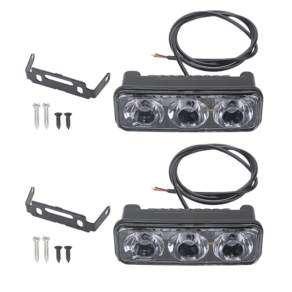 3LED-Car-Daytime-Running-Light-Waterproof-Car-LED-Warning-Light ...