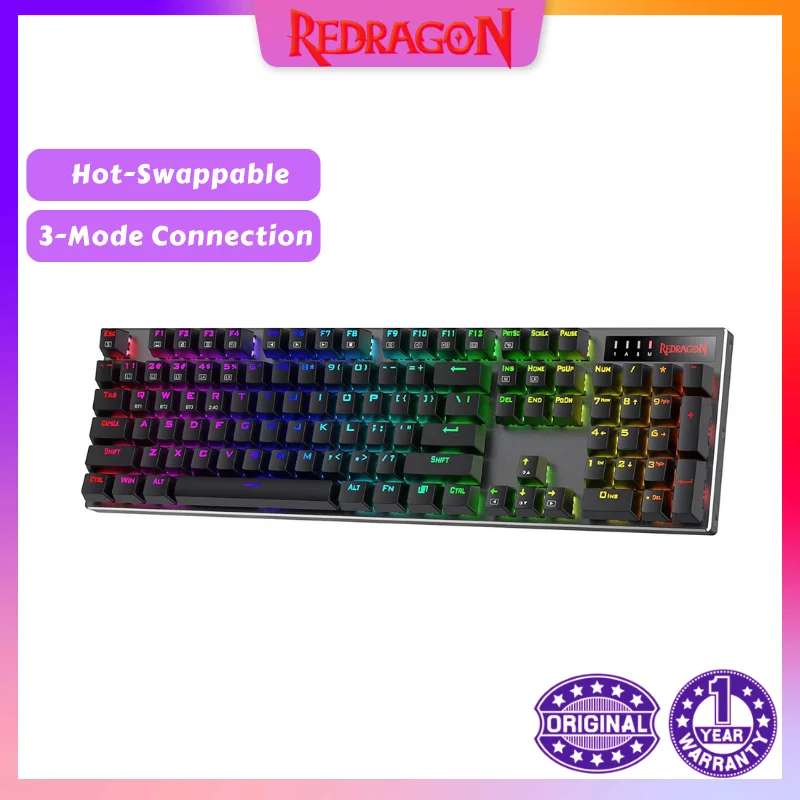 Redragon-K556-PRO-Upgraded-Wireless-RGB-Gaming-BT-2-4Ghz-Tri-Mode ...