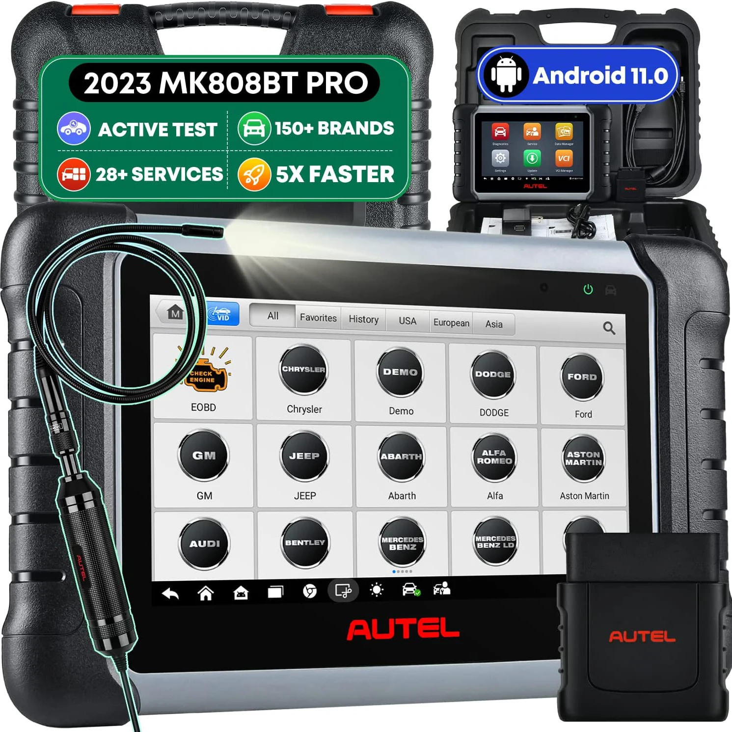 Autel herramienta de diagnóstico de coche MaxiCOM MK808BT Pro, escáner ...