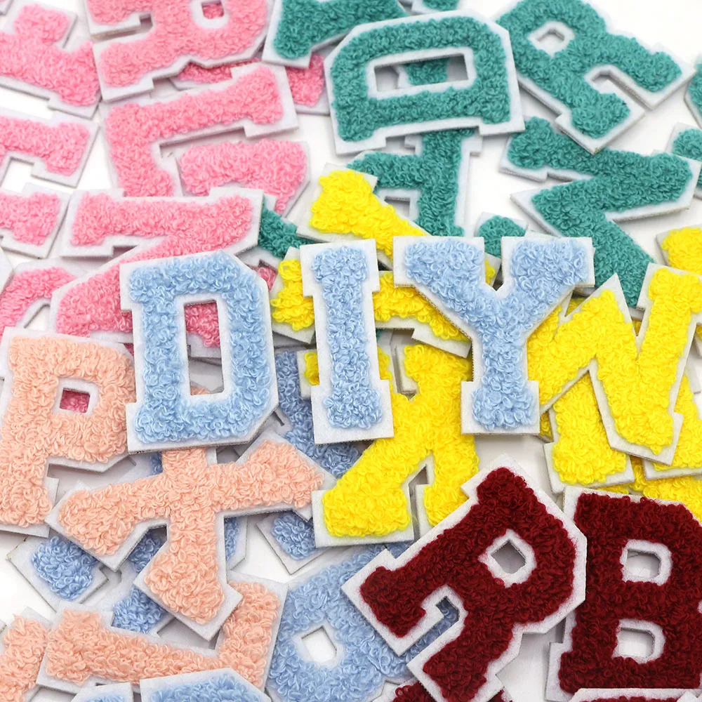 1Pcs-Chenille-Letter-Patches-Fusible-Felt-Applique-Embroidery-Patch ...