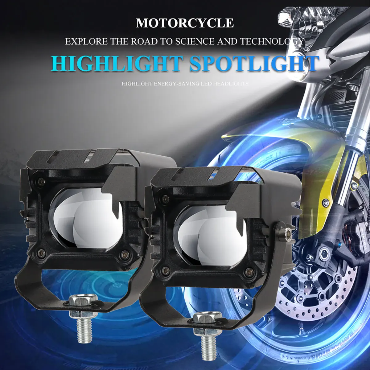 1-2PCS-Led-Motorcycle-Headlight-Abgle-Eyes-Additional-Spotlights-Fog ...