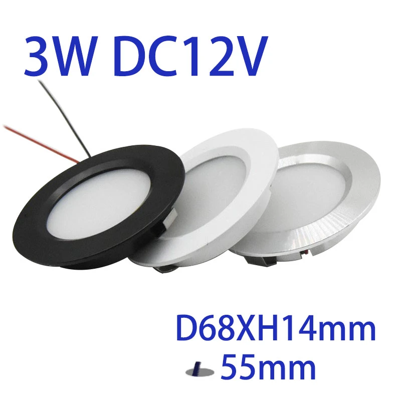 Dimmable 3w 5w 12v 24v Led Spotlight Ultra-thin 14mm 2inch Recessed ...