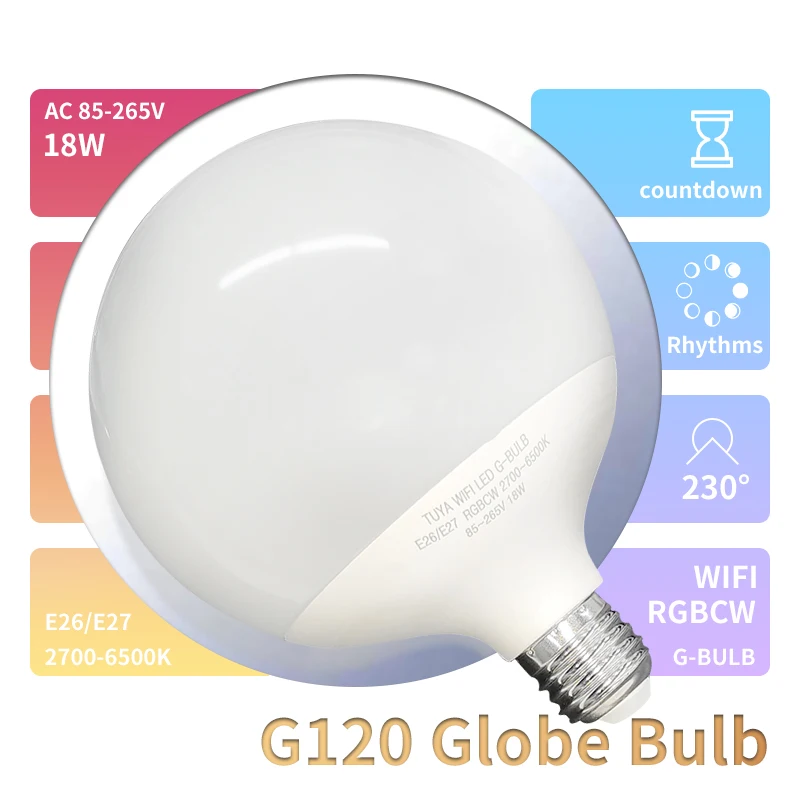 Smart-G120-Globe-Bulb-15W-150W-Equivalent-Led-Bulbs-Warm-White-2700k ...