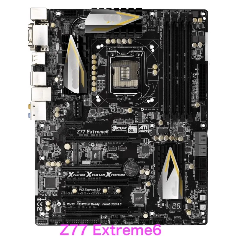 Asrock Z77 Extreme6 Motherboard 32GB LGA 1155 DDR3 ATX Mainboard fully ...