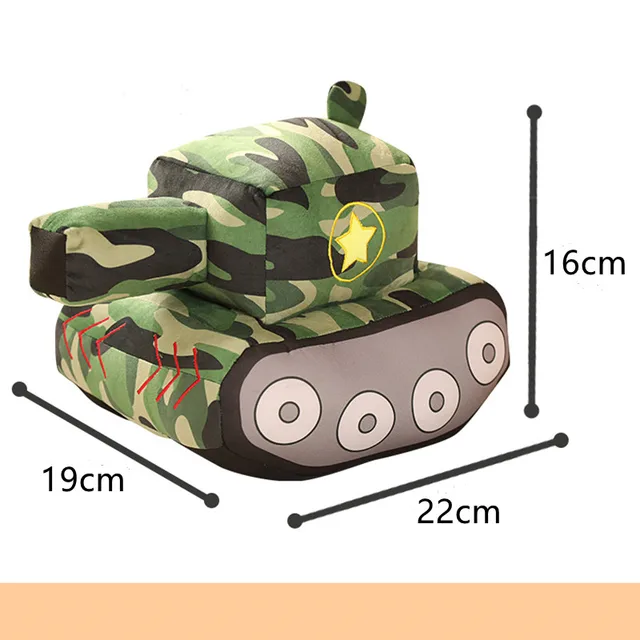New creative Tank Car Plush Dolls Simulation Peluche Toys Novelty Plush ...