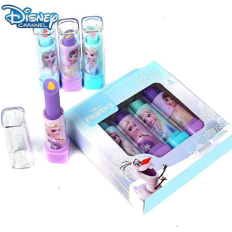 Disney-Frozen-Elsa-Lipstick-Eraser-Set-Cute-Cartoon-Children-Eraser ...