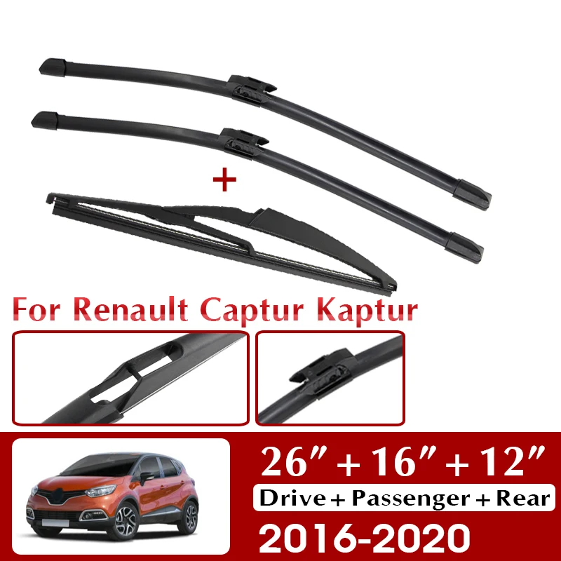 Wiper Front Rear Wiper Blades For Renault Captur Kaptur 2016 2017 2018 ...