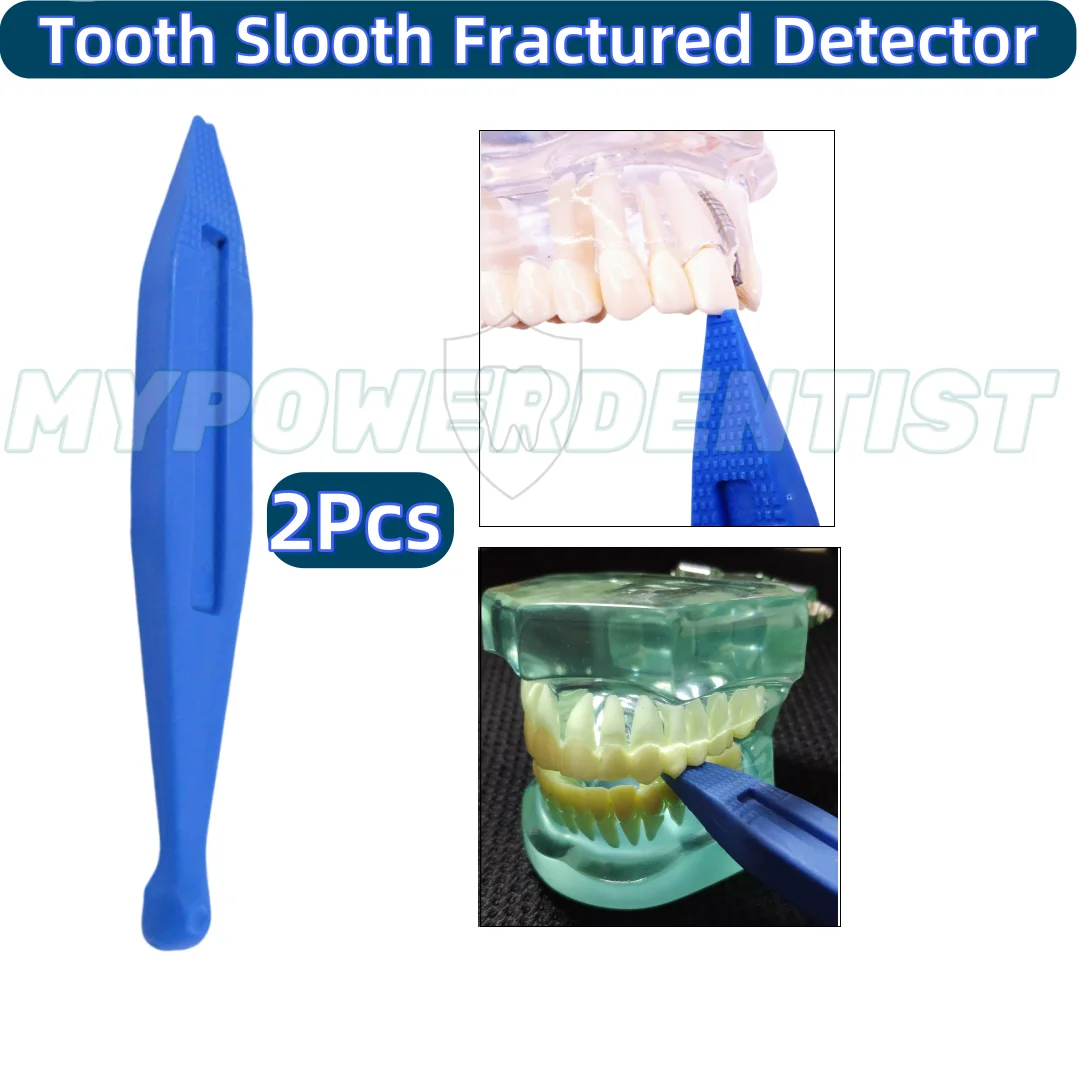 2Pcs Dental Tooth Slooth Fractured Detector Blue Finder Crown Seate ...