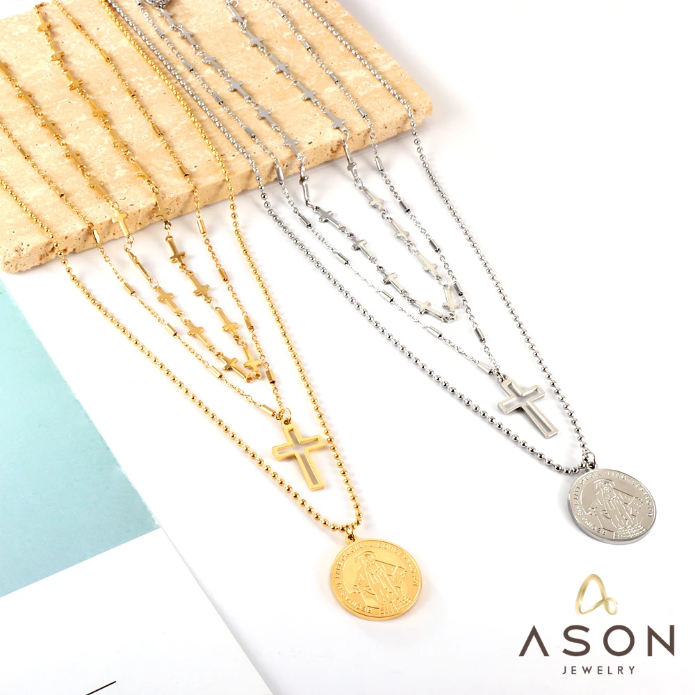 Asonsteel-redondo-charme-cruz-acess-rios-multi-camada-correntes ...