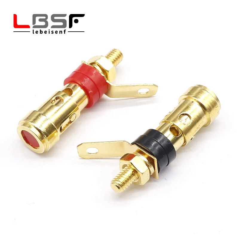 2pcs-1pairs-small-Gold-plated-push-type-small-spring-terminal-speaker ...