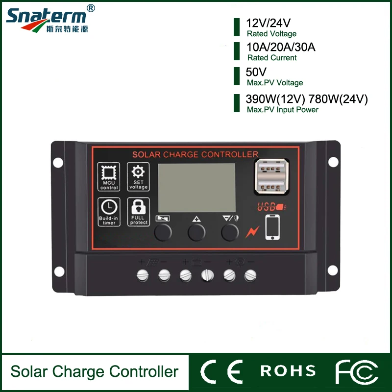 12V-24V10A-LCD-display-dual-MOS-PWM-control-solar-charge-and-discharge ...