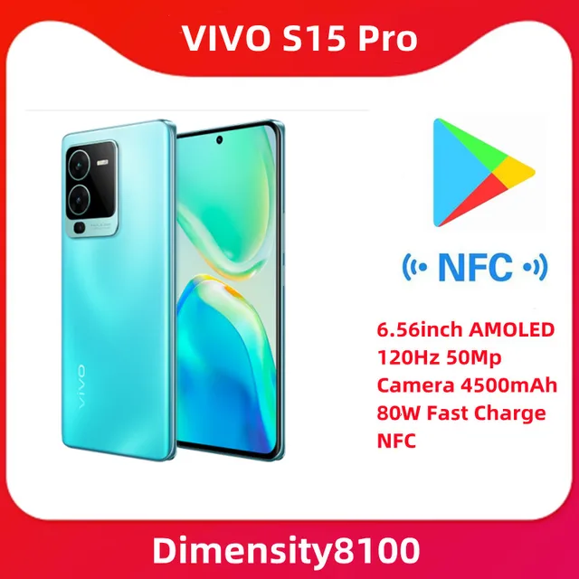 Original Official New VIVO S15 Pro 5G Cell Phone Dimensity8100 6.56inch ...
