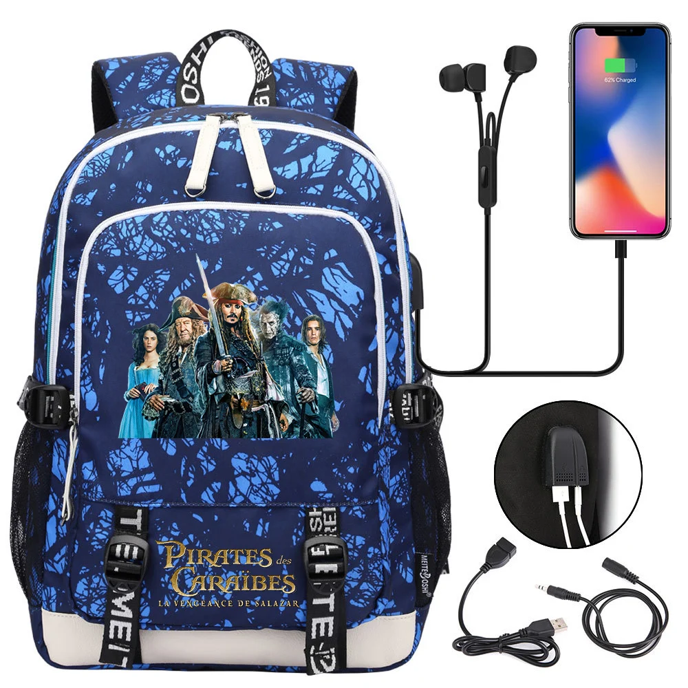 Disney-Pirates-Of-The-Caribbean-Backpacks-Teenager-USB-Charging-Laptop ...