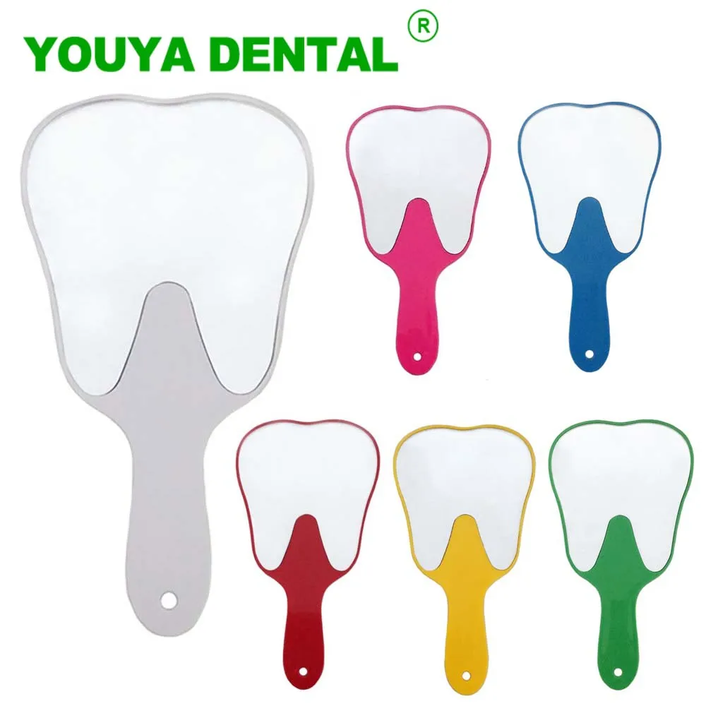 1pc Dental Mouth Mirror Tooth Shaped Mirror Handheld Unbreakable ...