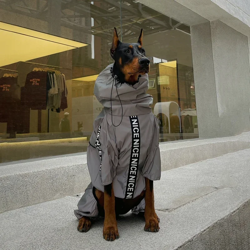 Large-Dog-Raincoat-Reflective-Waterproof-Jacket-Bulldog-Doberman ...