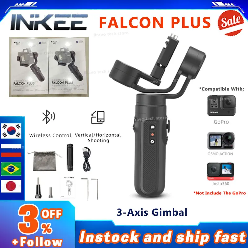 INKEE-FALCON-PLUS-3-Axis-Handheld-Camera-Gimbal-Stabilizer-Action ...