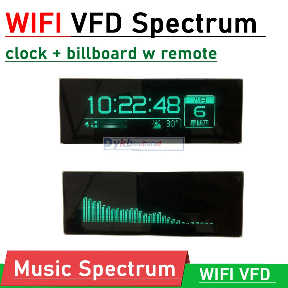 3in1-WIFI-VFD-Music-Spectrum-Display-Level-indicator-rhythm-Analyzer ...