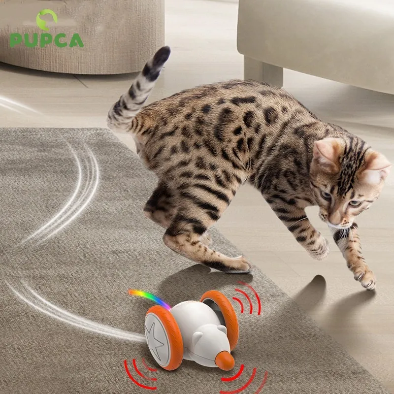 PUPCA-Automatic-Cat-Toys-Interactive-Pet-Smart-Mouse-Play-For-Cat ...