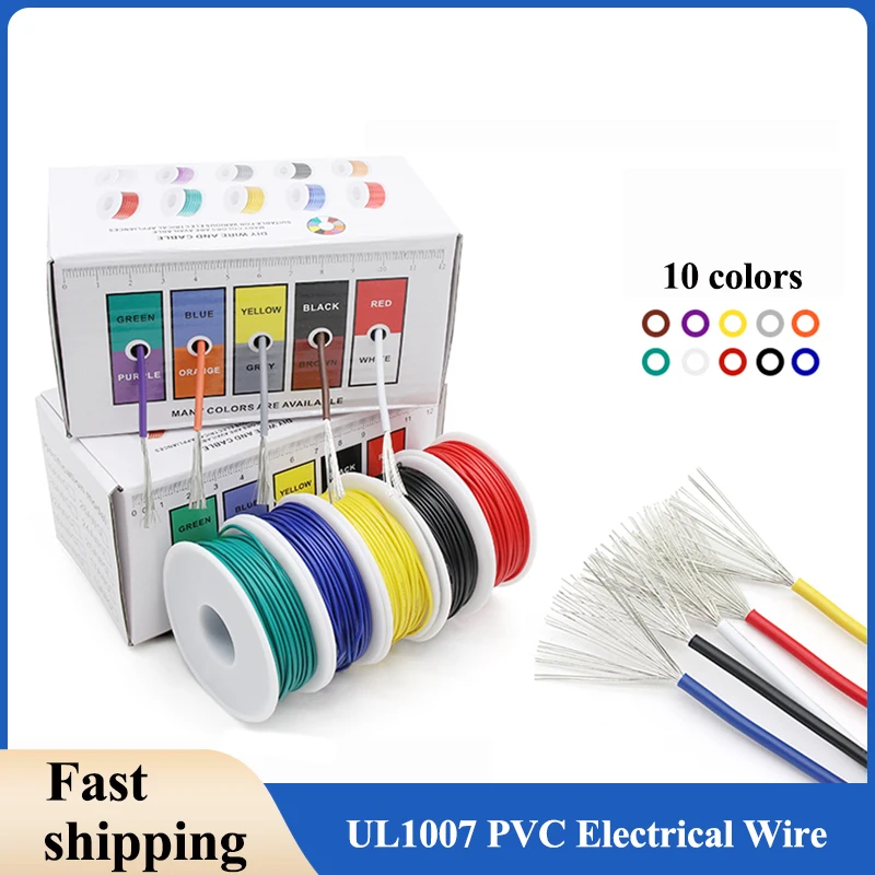 UL1007-PVC-Wire-5-Colors-Mix-Kit-Insulation-Tinned-Copper-Cable-30-28 ...