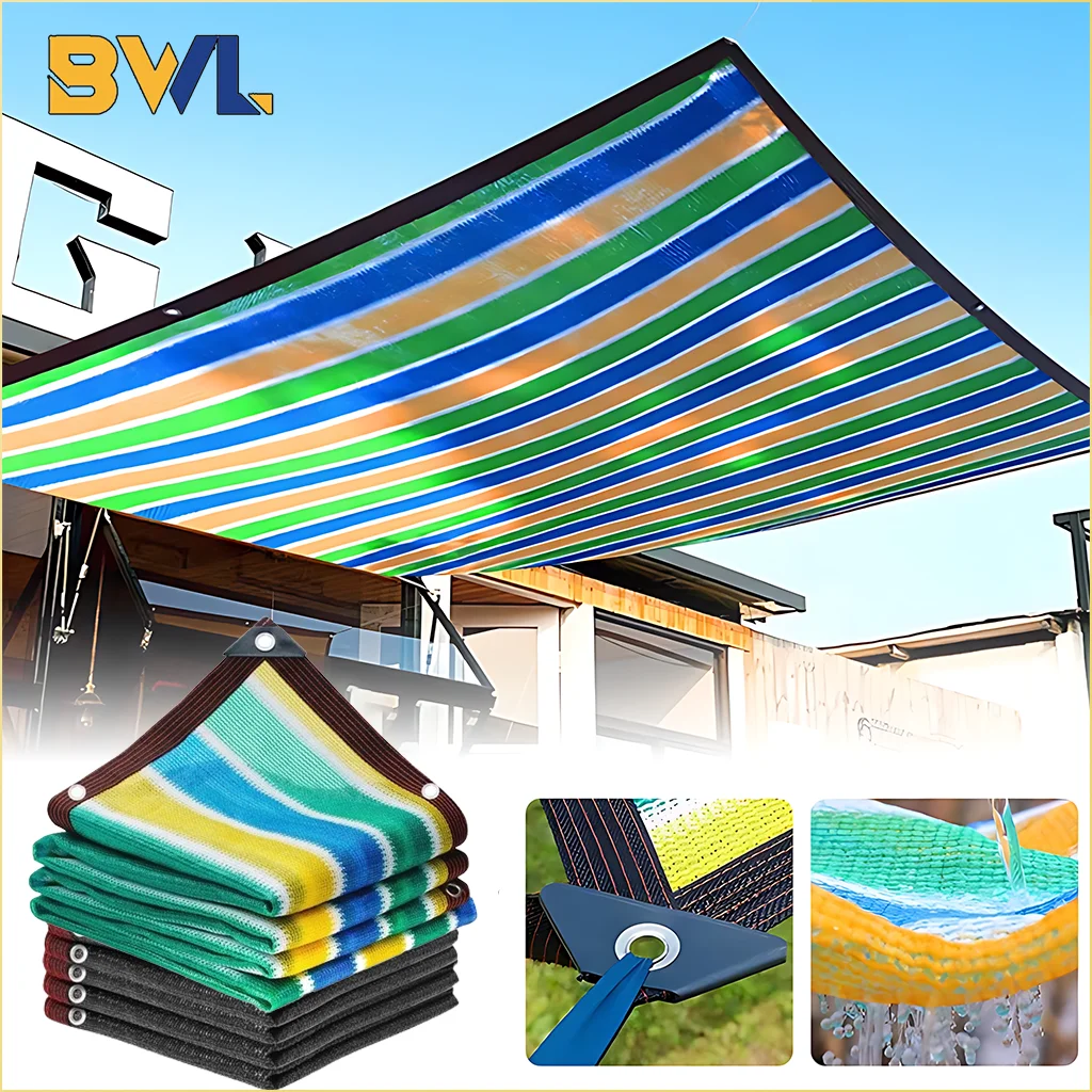 3PCS 200x 400cm Summer Outdoor Shade Mesh Sun Shade Mesh Edge ...